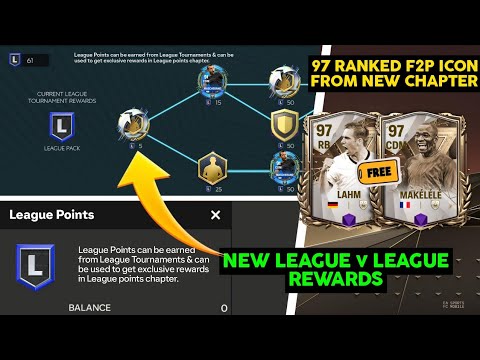 NEW LEAGUE v LEAGUE REWARDS 🤩 LEAGUE POINTS | GET 97 OVR RANKED ICON ...