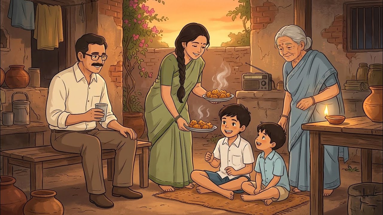 A Day in a 1990s Indian Town | Ghibli Style ASMR | Simple Family Life 🌅 ...