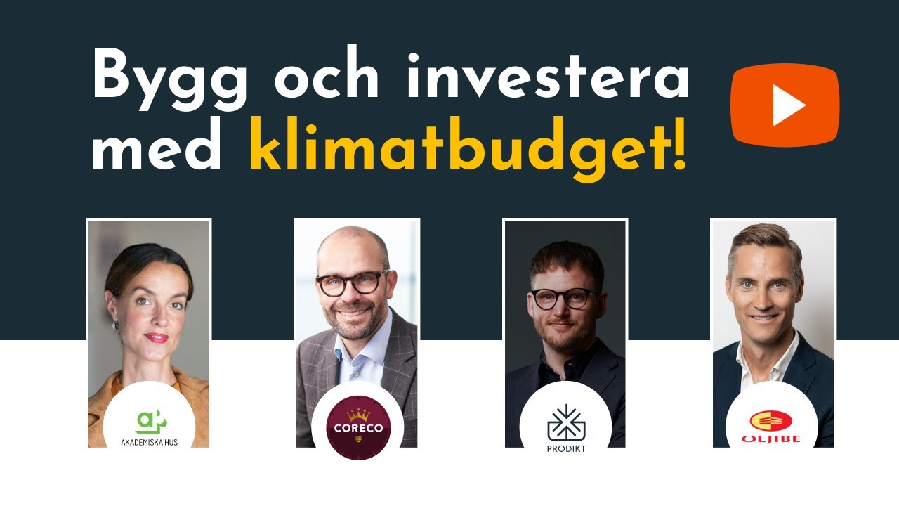 Bygg och investera med klimatbudget! - YouTube