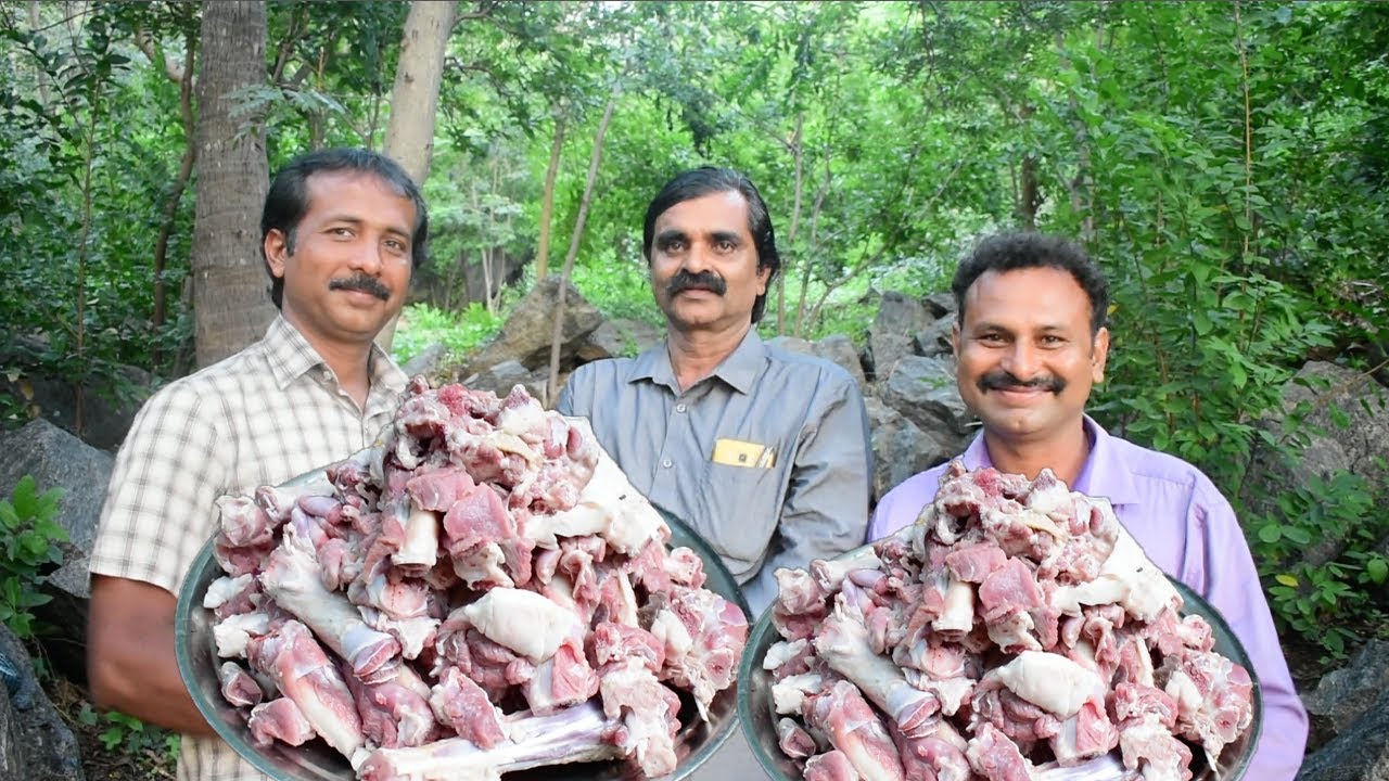 Mettala Special Goat LONG NALLI ELUMBU VARUVAL Cooking Near Falls ...