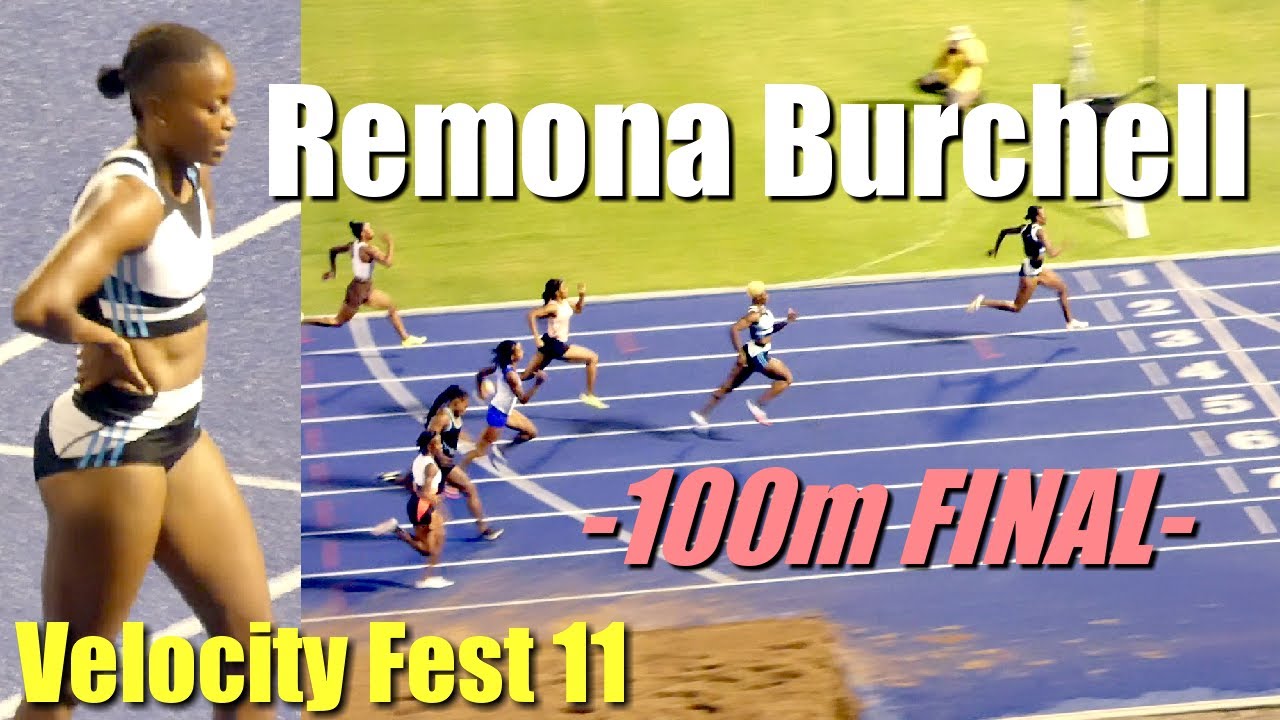 Remona Burchell Bullet Start Blows Away the Field | Womens 100m ...