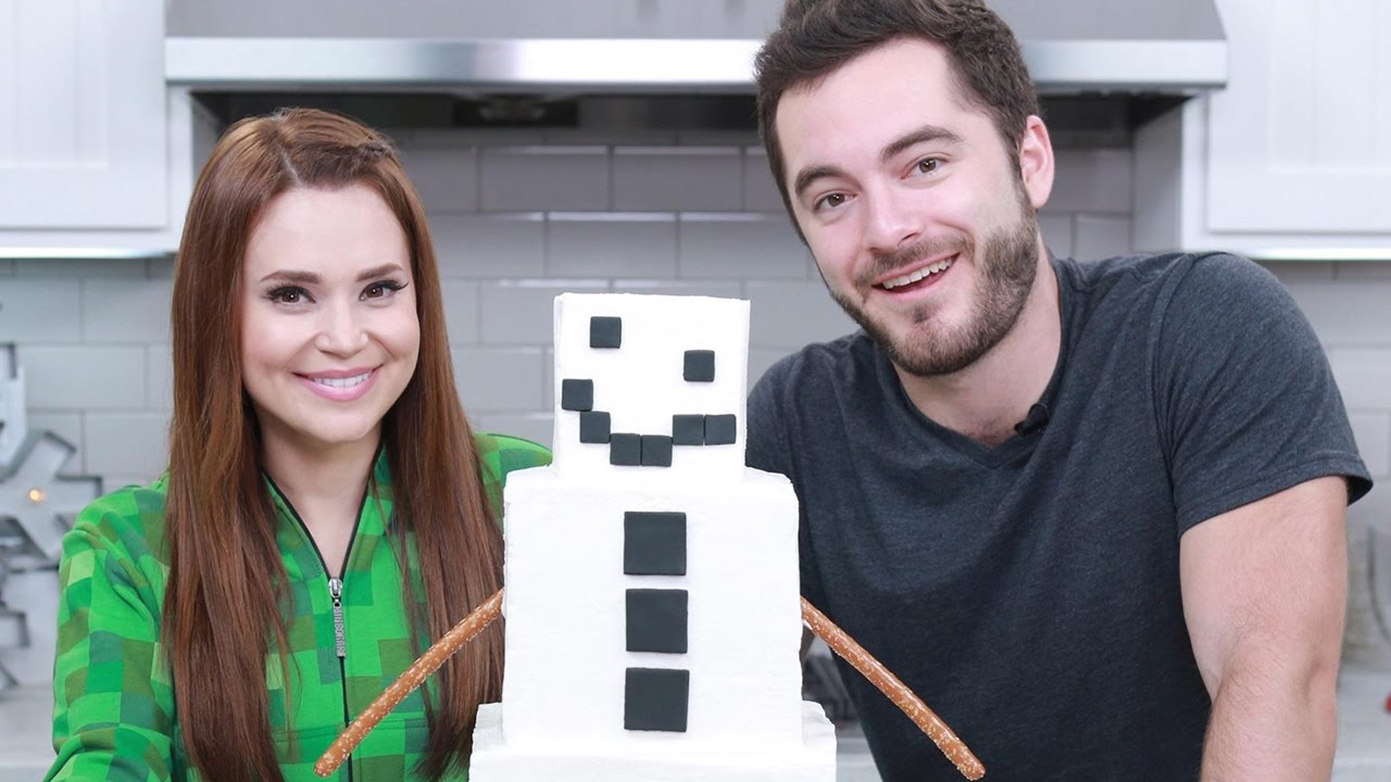 MINECRAFT SHORN SNOW GOLEM CAKE ft CaptainSparklez! - NERDY NUMMIES ...