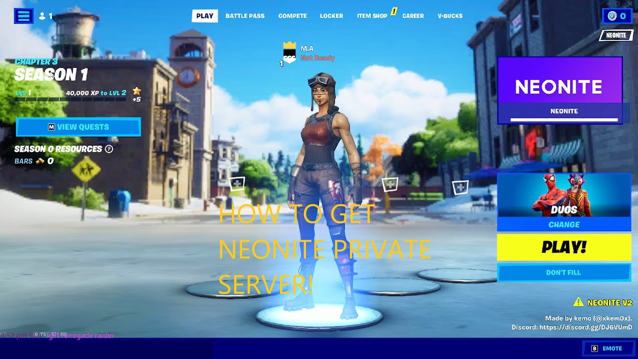 How To Get Neonite Fortnite Private Sever! | Fortnite Private Server ...