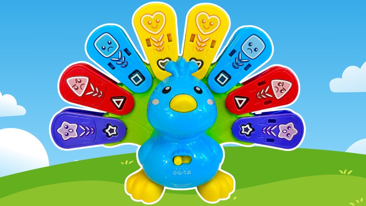 SHAPES and COLORS Talking Peacock Learning Toy with Big Bird Sesame ...
