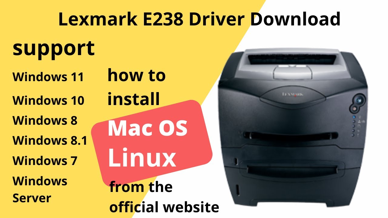 Lexmark E238 Driver Download and Setup Windows 11 Windows 10 - YouTube