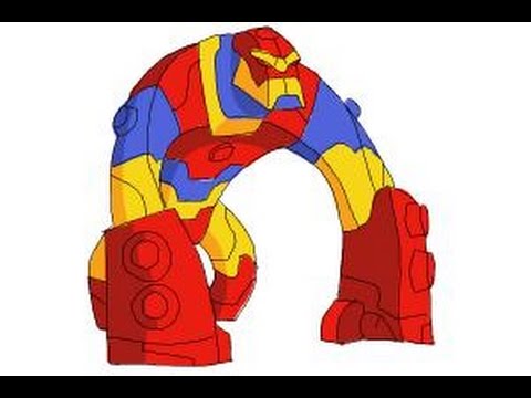 How to draw Bloxx from Ben 10 Omniverse - YouTube