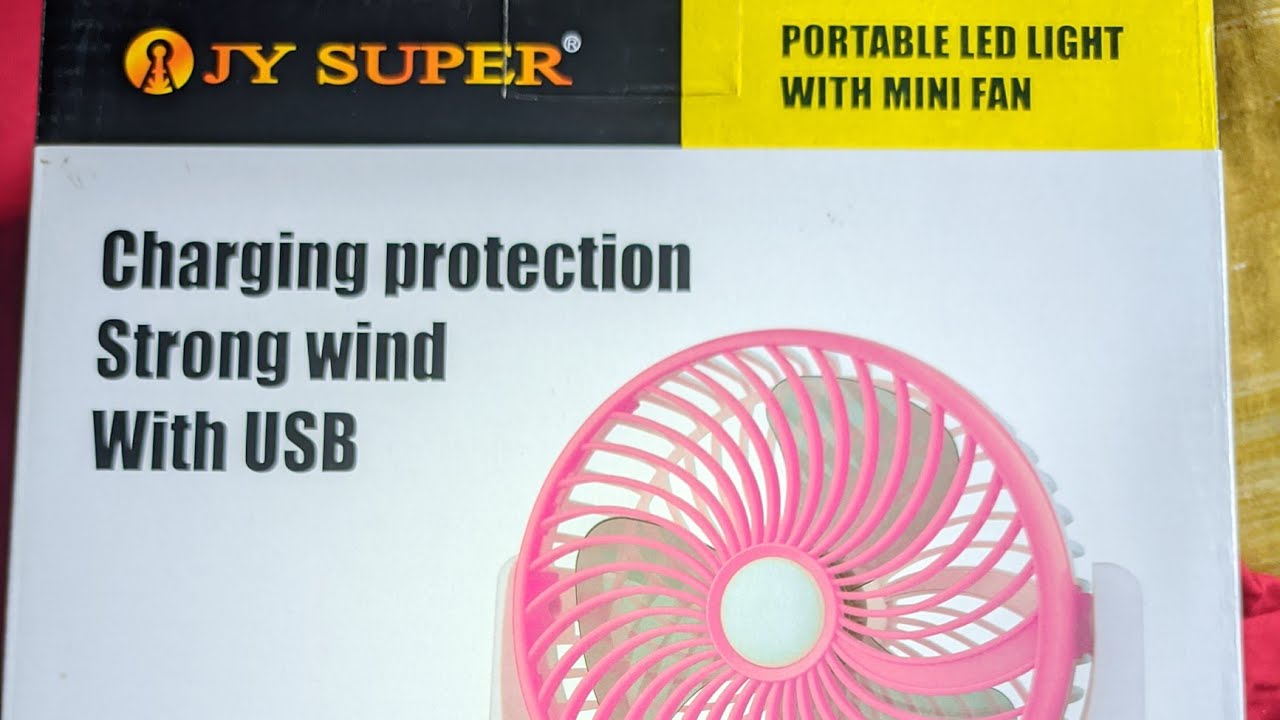 JY SUPER, JY-1880 RECHARGEABLE FAN - YouTube