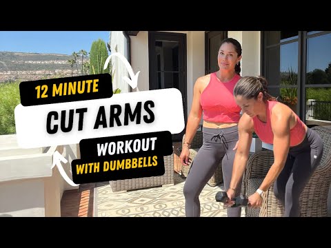 12 Minute CUT ARMS - Upper Body Only - Dumbbell Workout - Standing ...