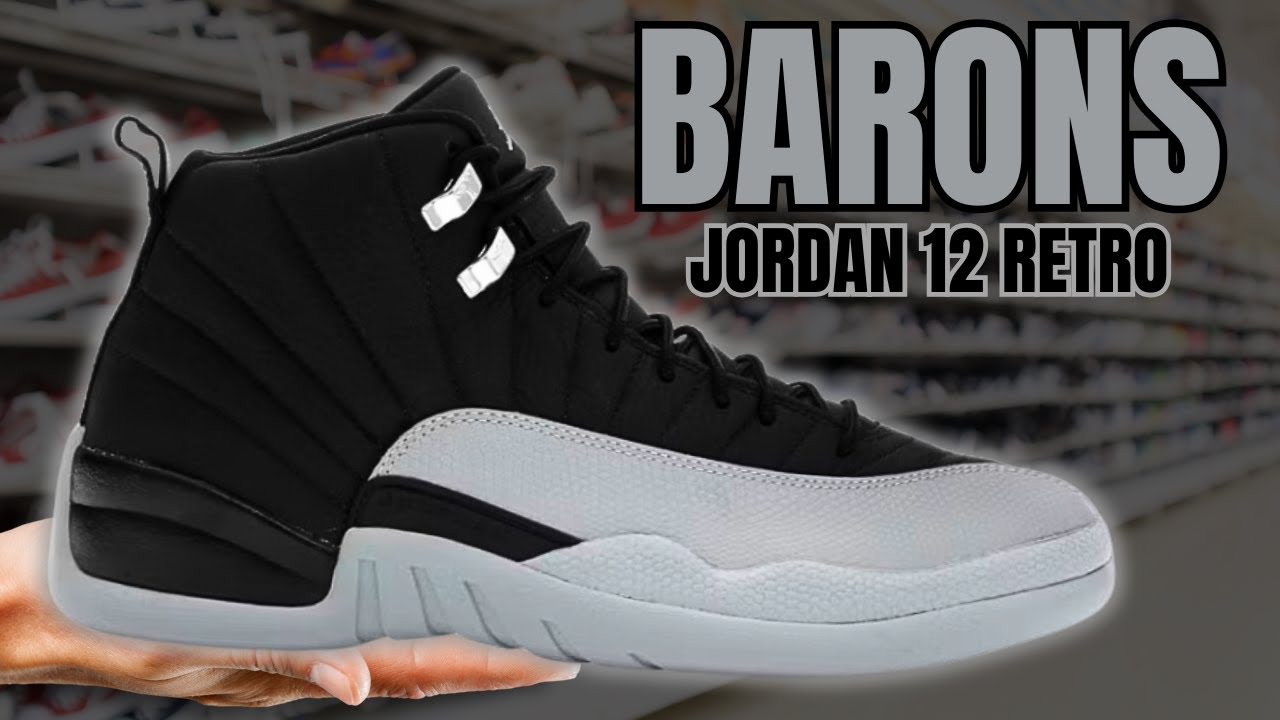 Jordan 12 Baron "Wolf Grey" (2nd Option) On foot & Review - YouTube