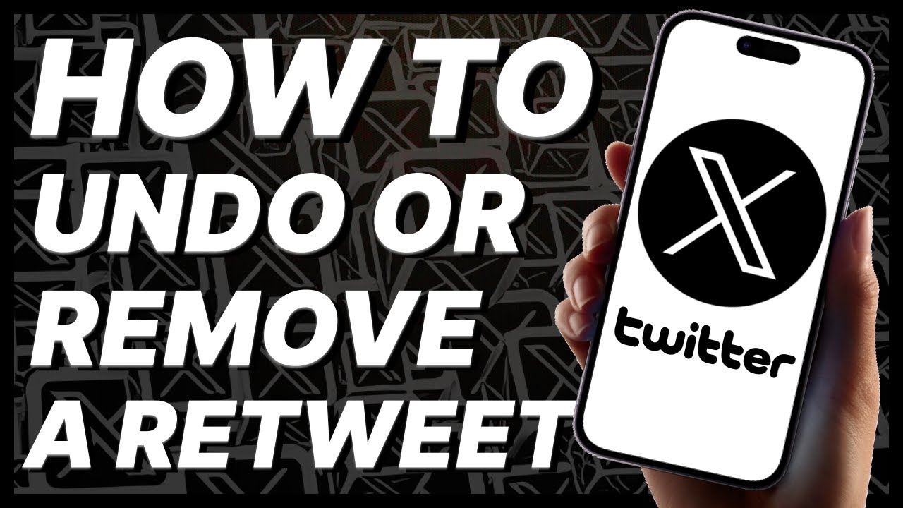 How To Undo Or Remove A Retweet On X (Twitter) - 2024 - YouTube