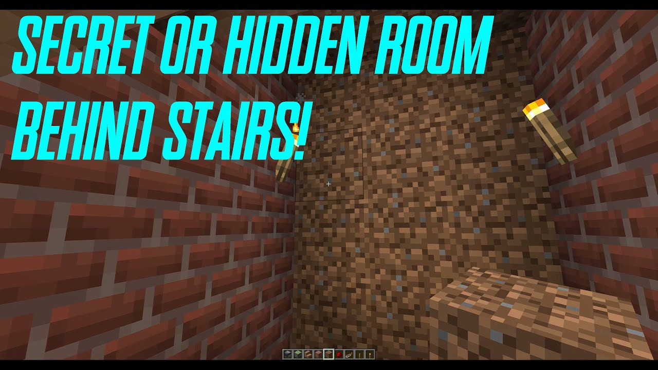 Minecraft 62 How to build EASIEST secret or hidden room behind STAIRS ...