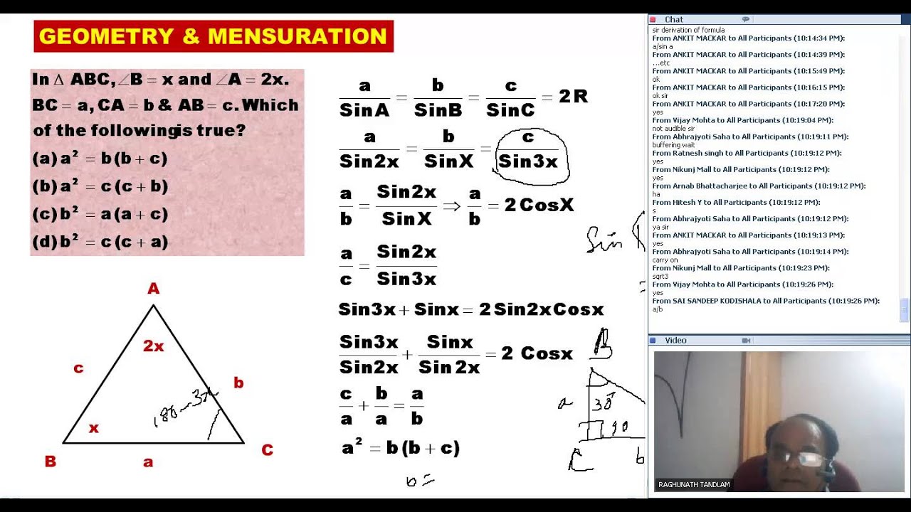Geometry Workshop For CAT 2013 Students - YouTube