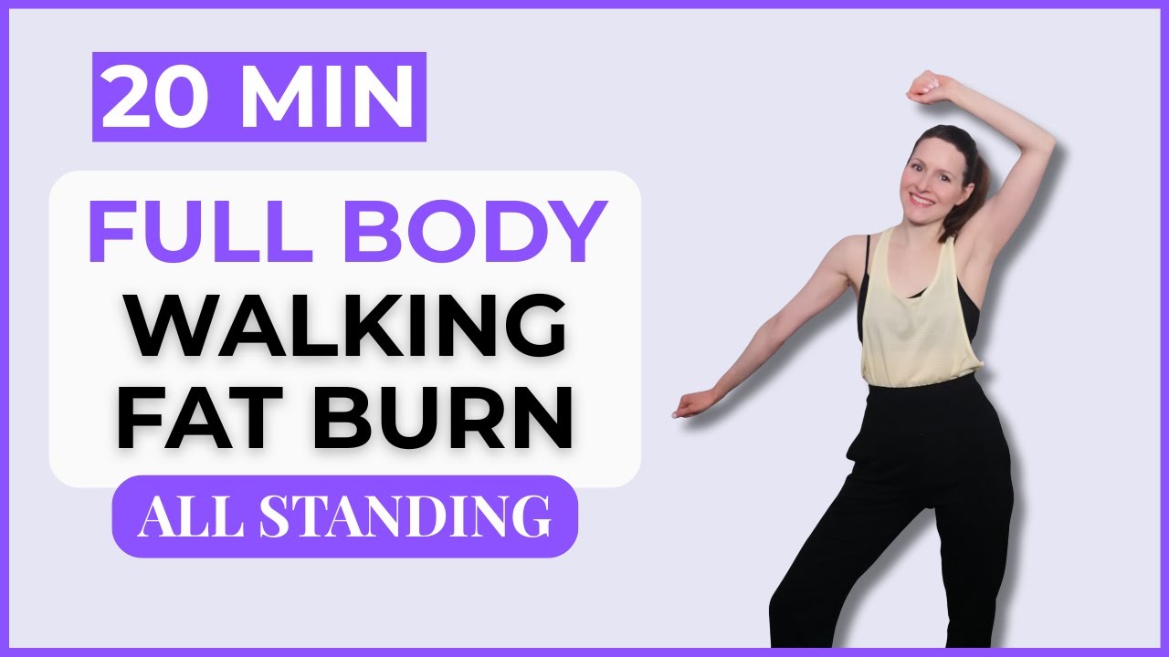 20 Minute Sweaty Non-Stop Walking Fat Burn | Full Body, Sweaty, Super ...