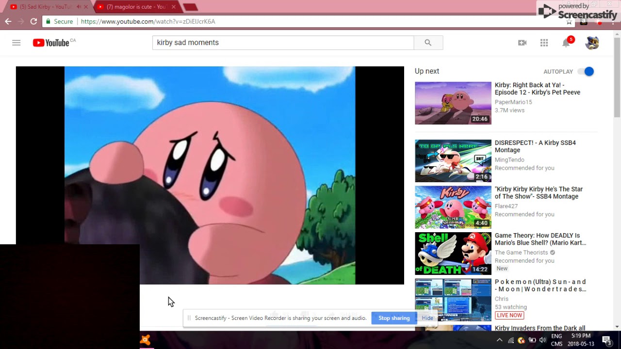 kirby is so sad :( it make you cry so bad - YouTube