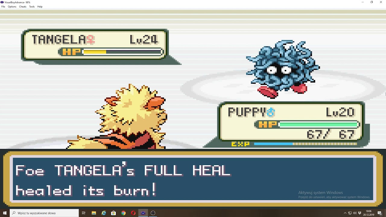 Pokemon FireRed- Fight with Erika (Underlevelled Team) - YouTube