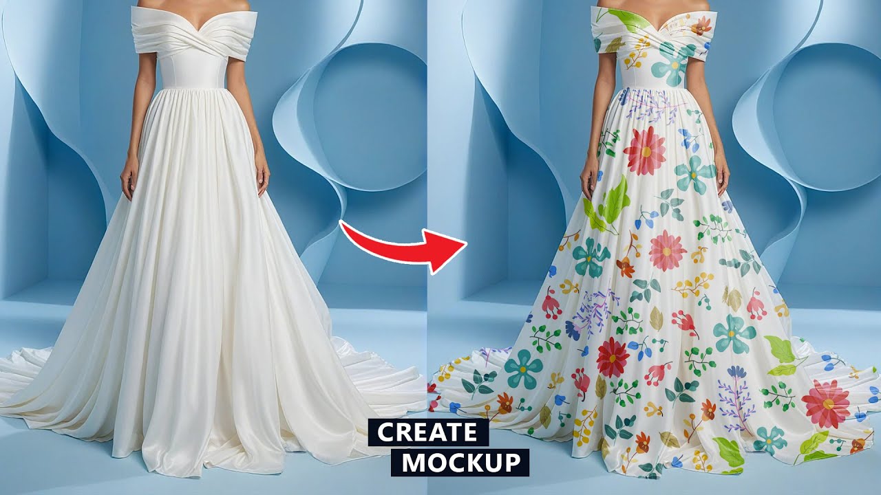 How to Change Dress Design in Photoshop Tutorial for beginners - YouTube