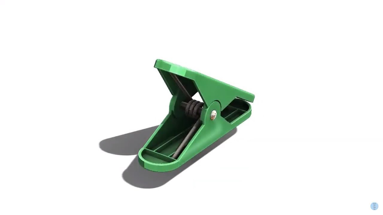 SOLIDWORKS Tutorial - Papers Foldover Clip With Bendable, Movable ...