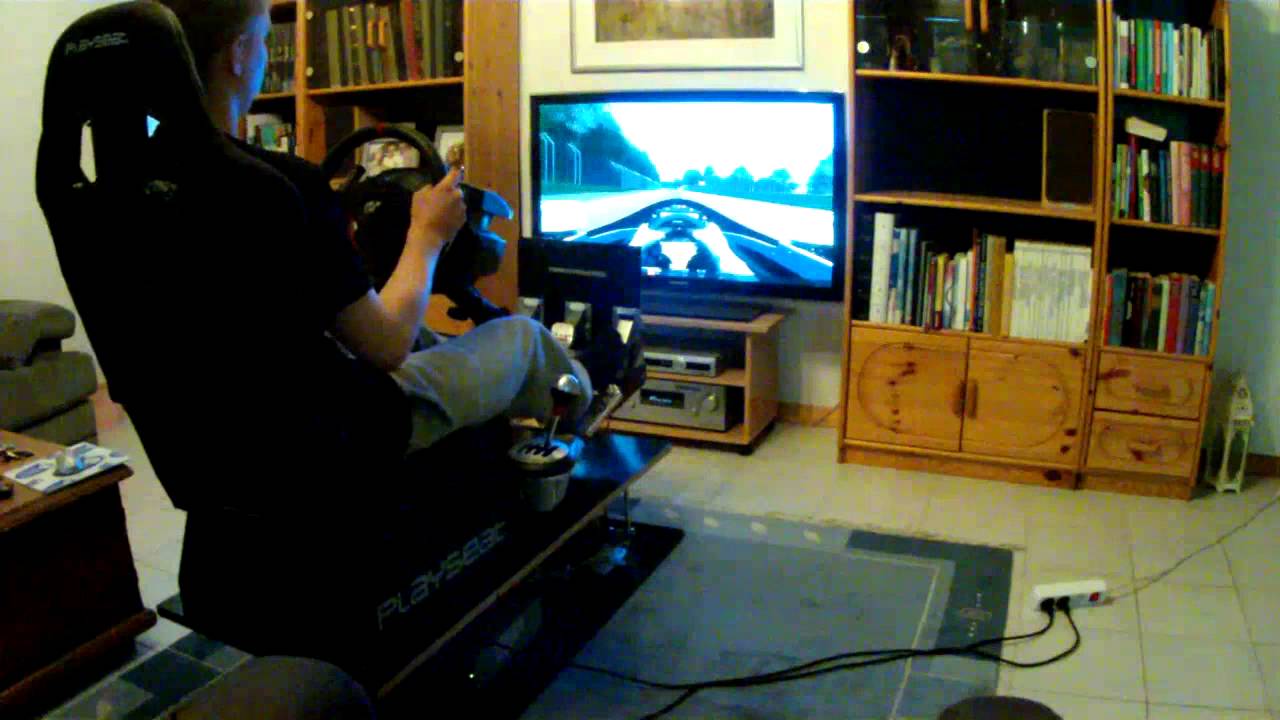 DIY 2DOF motion sim video 1 - YouTube