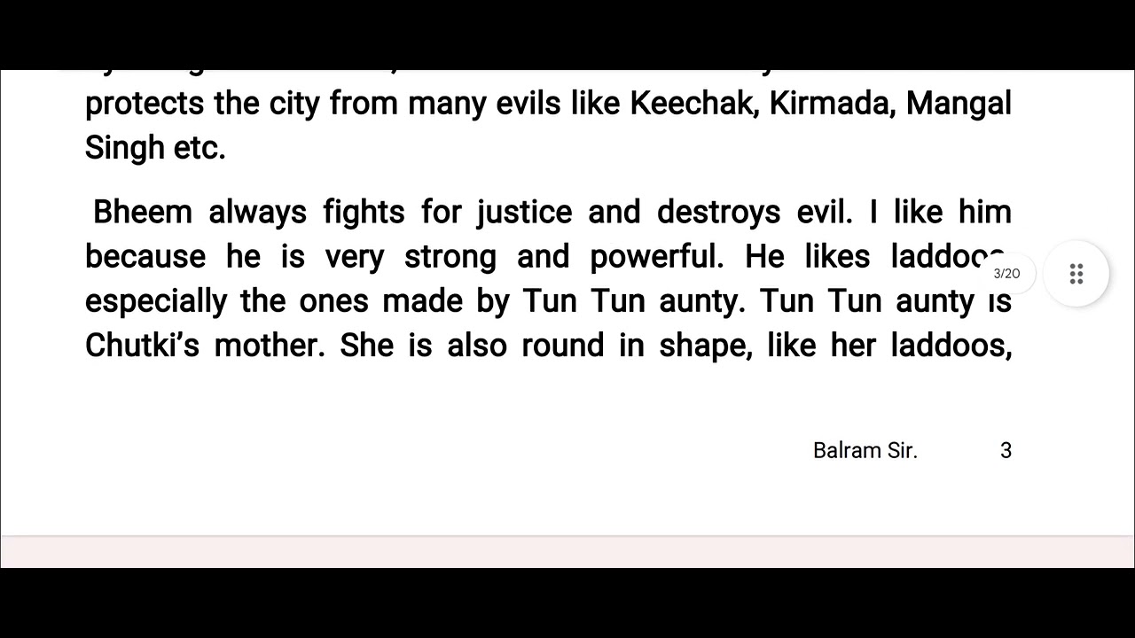 Essay on My favourite Cartoon character Chhota Bheem - YouTube