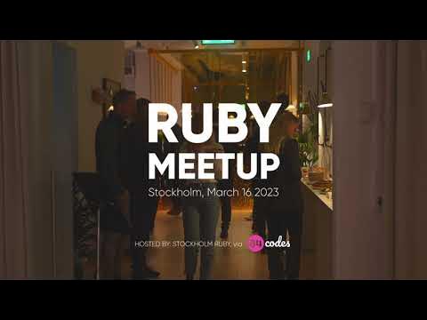 Ruby Meetup, Stockholm - March 2023 - YouTube
