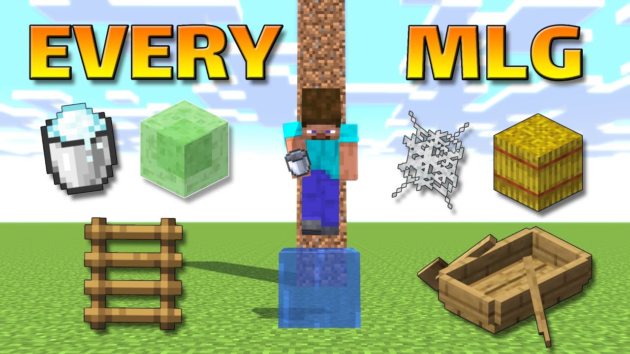 Trying Every MLG in Minecraft For The First Time - YouTube