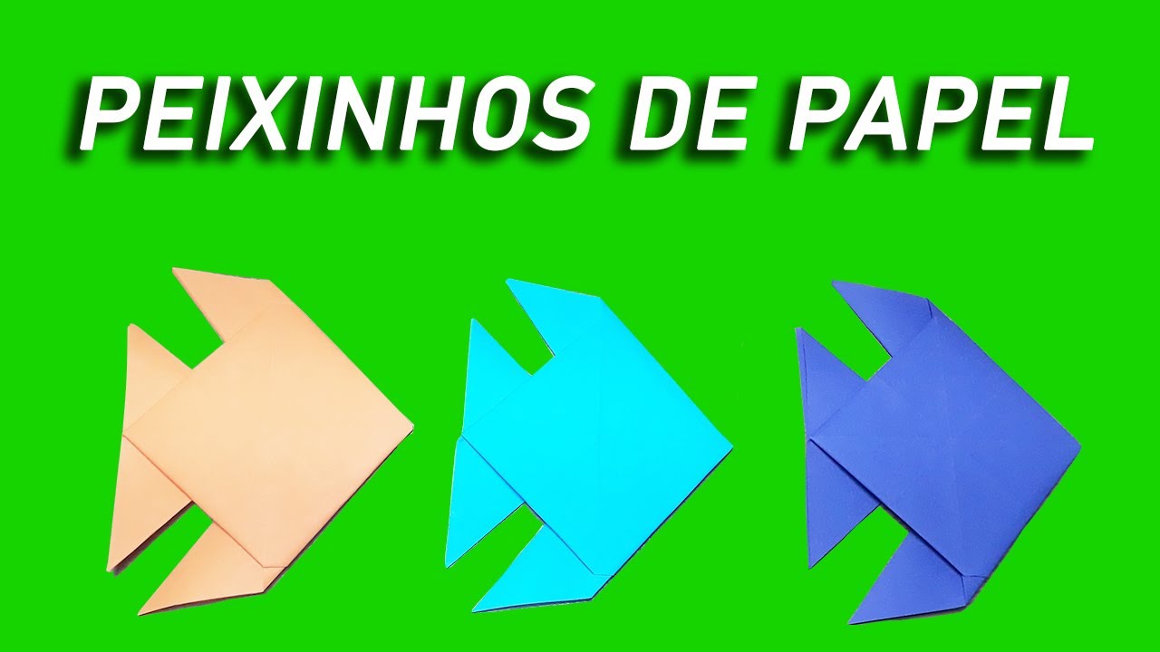Como fazer peixes de papel - Origami - Super fácil - How to Make Paper ...