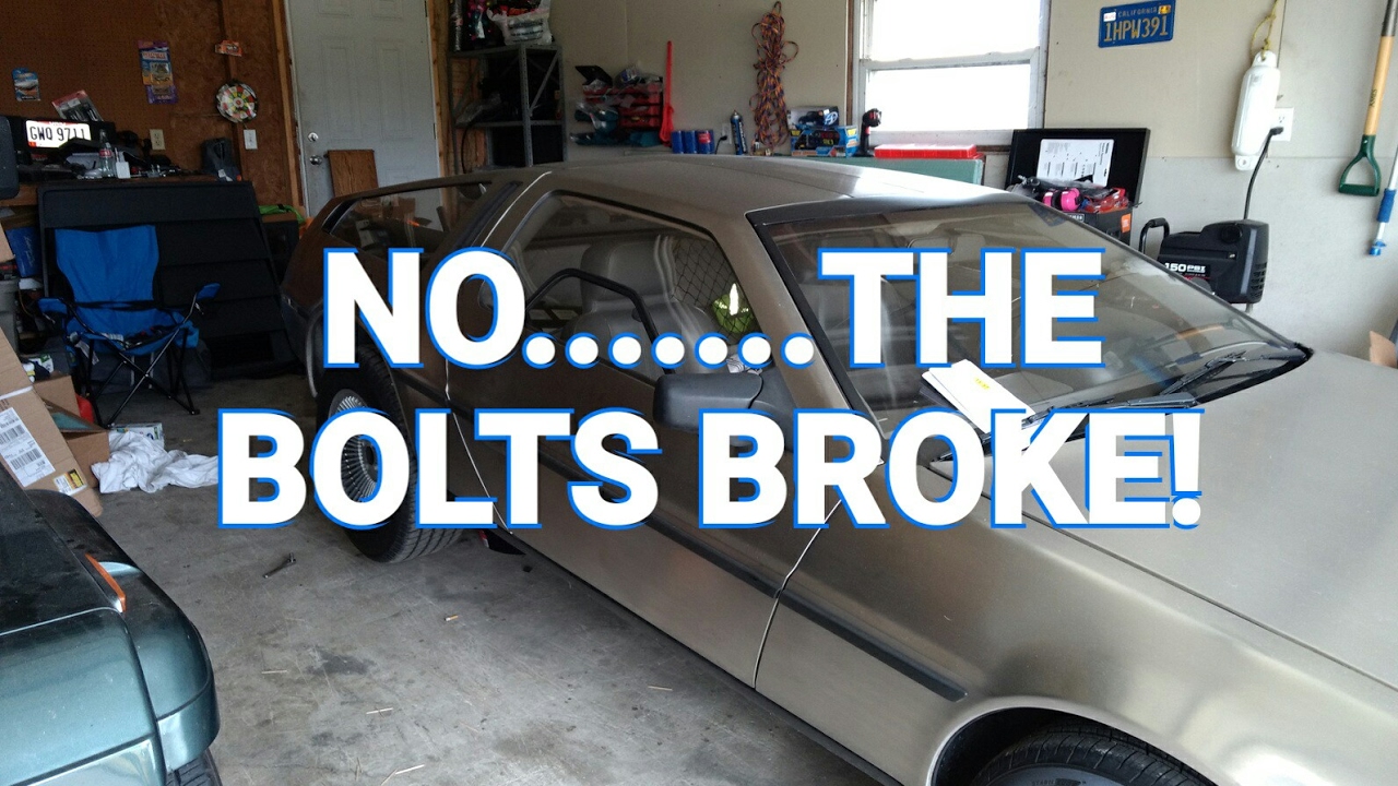 Delorean repair: brake hoses trailing arm shield bolts - YouTube