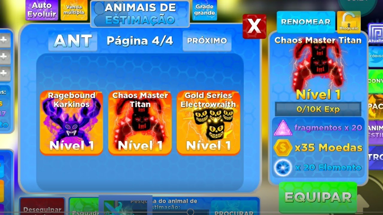 Roblox Ninja Legends 2 👹Pet Chaos Master Titan Melhores Pets - YouTube