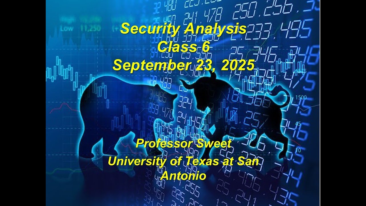 UTSA Security Analysis Class 6, September 23 - YouTube