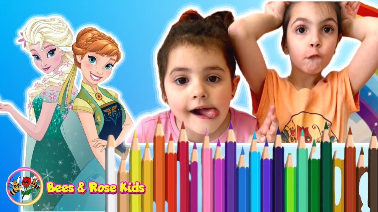 EPIC Frozen Drawing Challenge with Bee and Rose sisters | Anna Edition ...