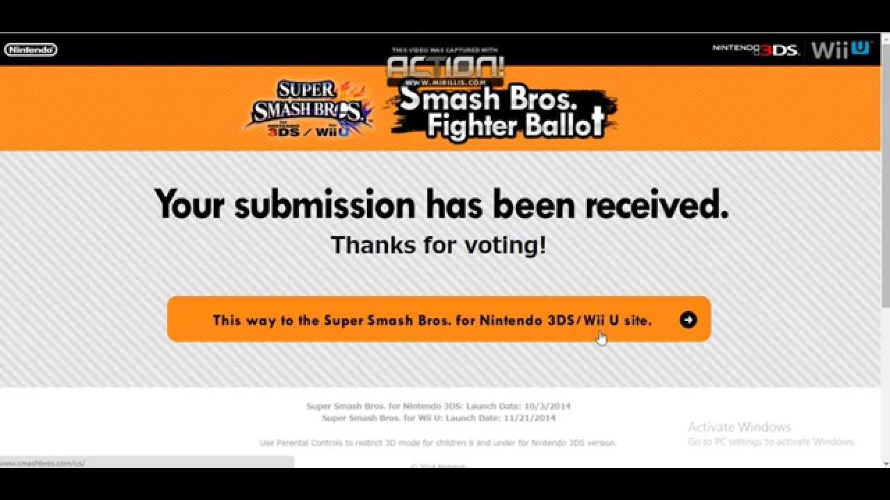 Super Smash Bros Ballot "VOTE NOW" !! - YouTube
