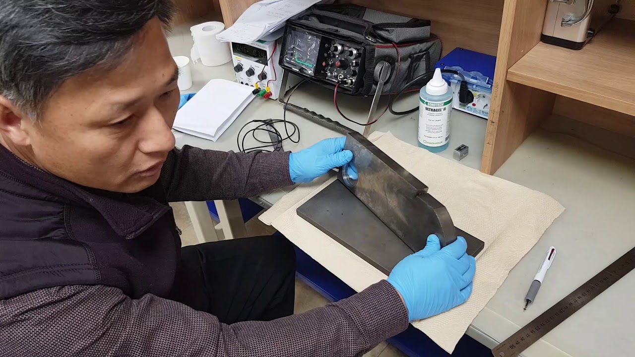 초음파탐상검사실습(표준시험편STB- A1,A2 제원)NDT,NDI,NDE-Ultrasonic Testing-노명수 - YouTube