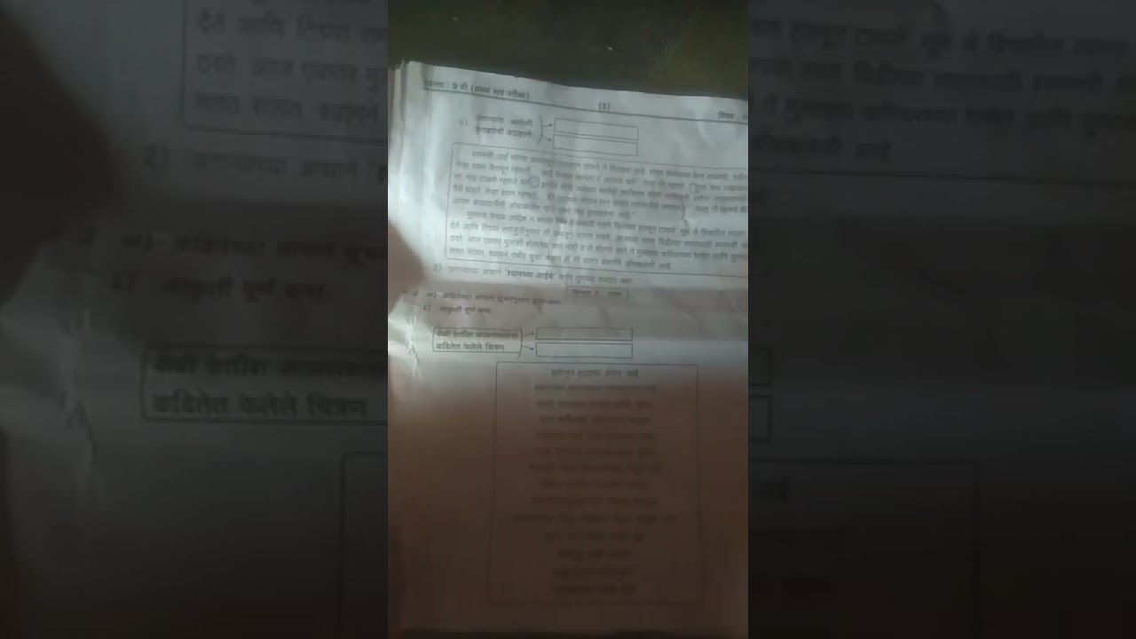 9th standard pratham satra Marathi question paper real 😎😎 - YouTube