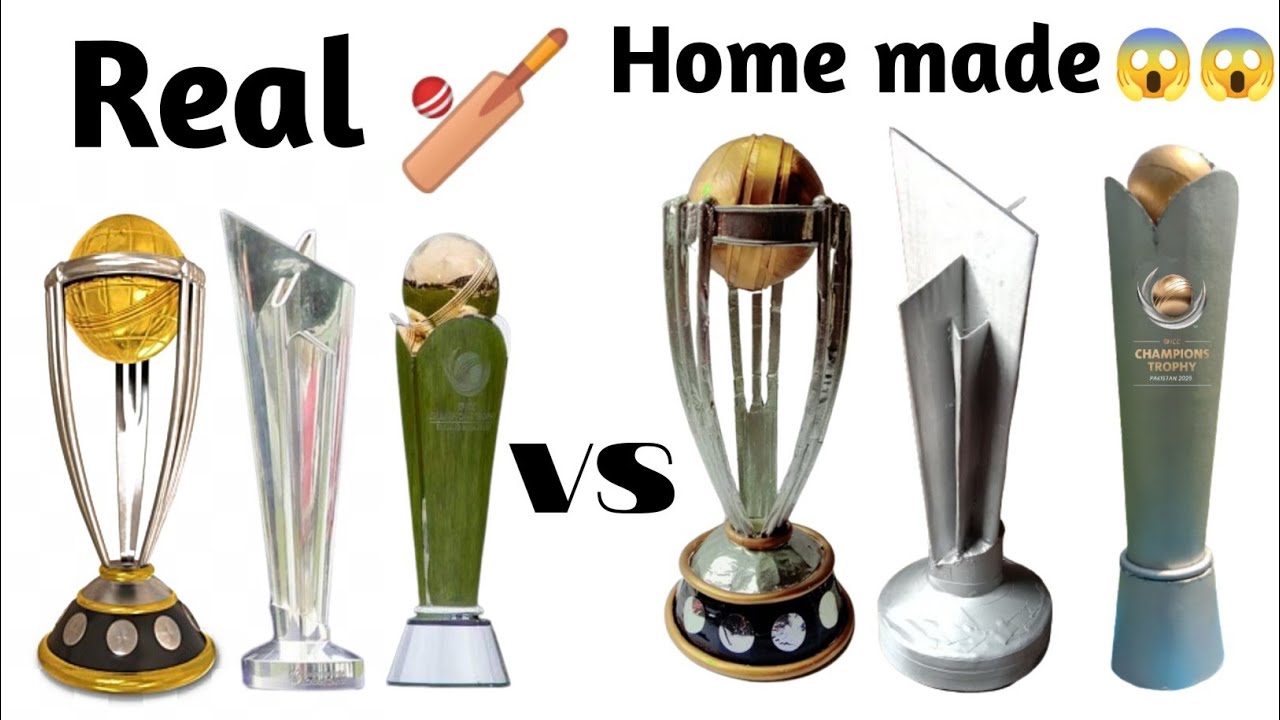 Make 3 cricket trophy at home/very easy to make🏏🏏 - YouTube