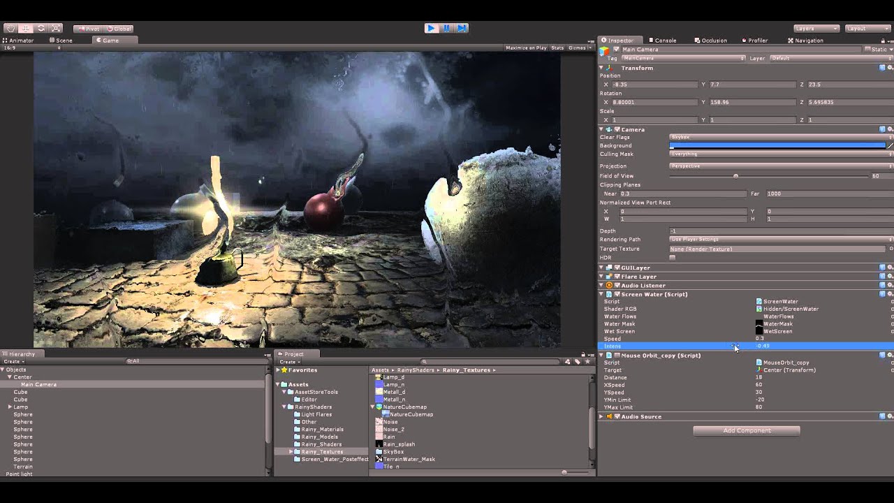 Rainy Shaders. Unity Asset Store - YouTube