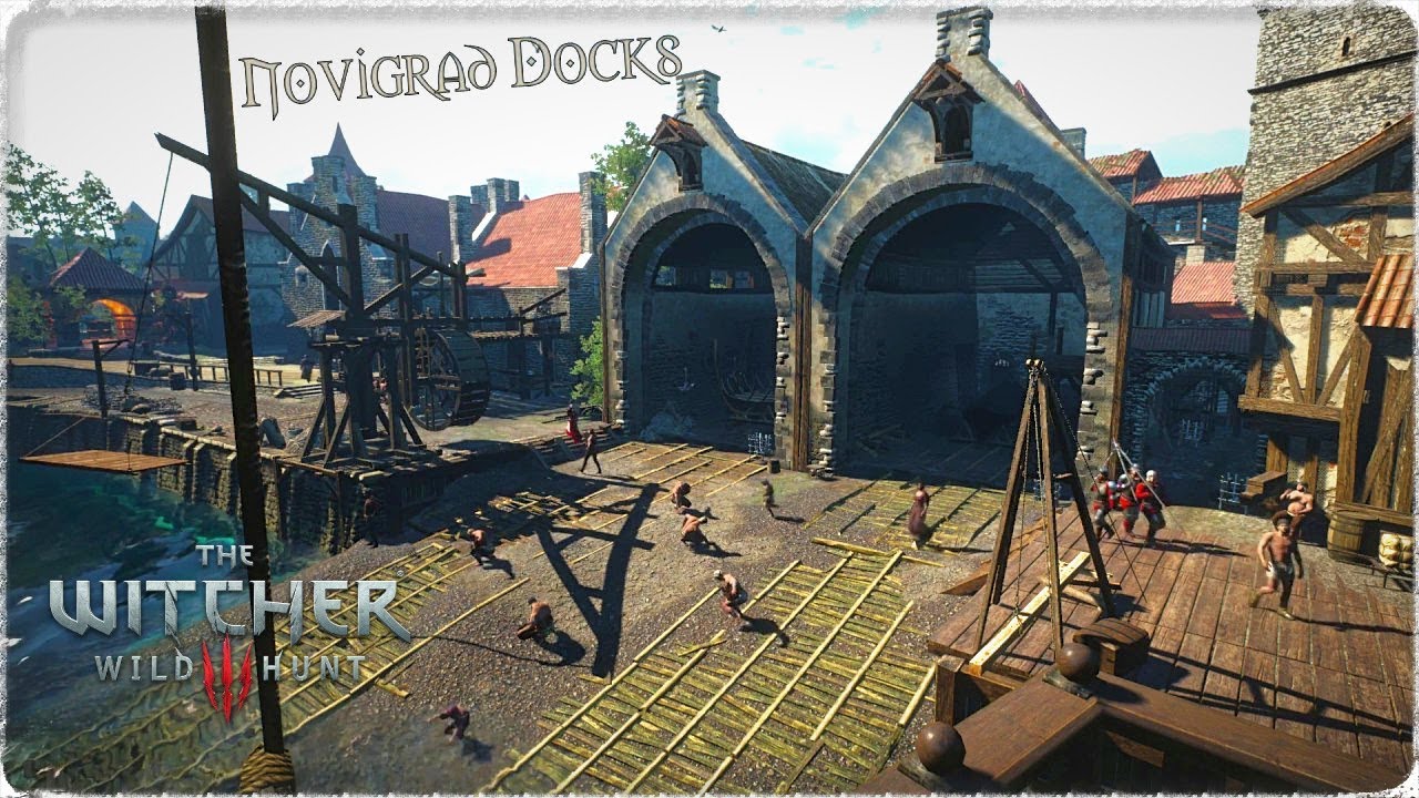 Witcher 3: Novigrad Docks | 1 Hour version | Relaxing Music | || HD ...