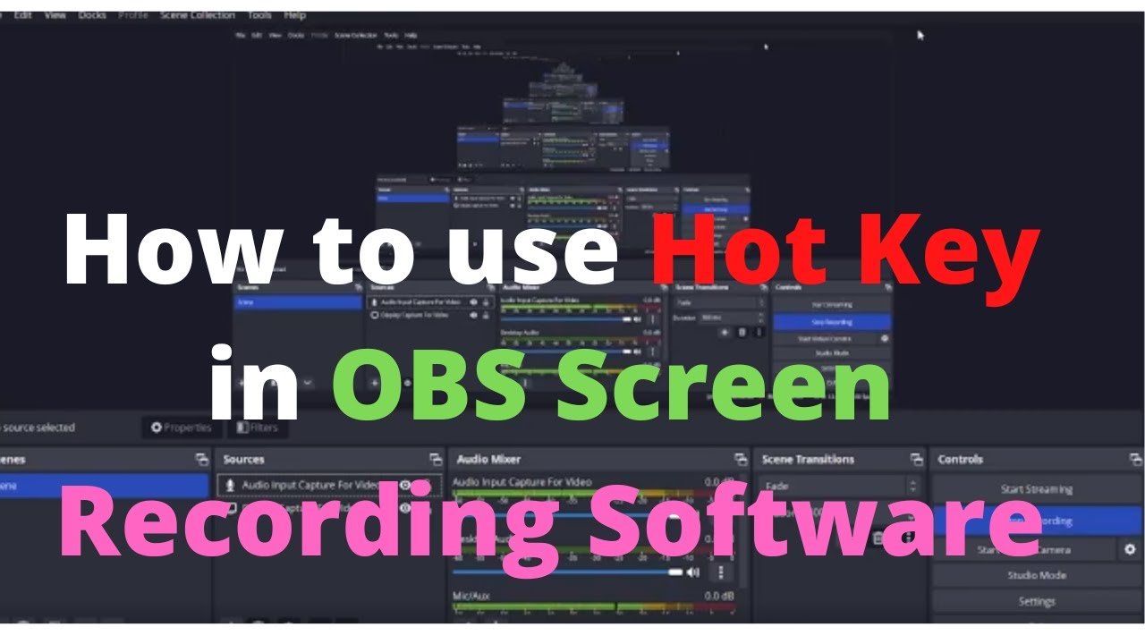 How to use Hot Key in OBS Screen Recording Software - YouTube