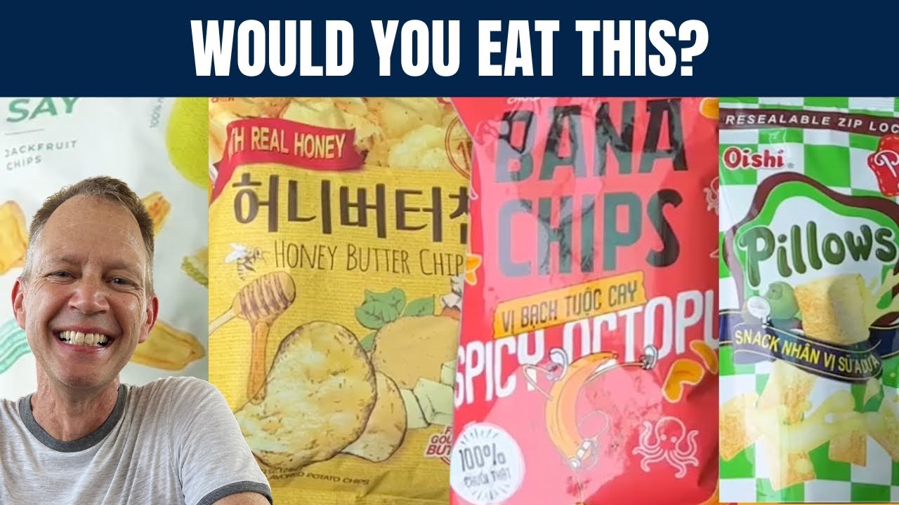 Trying Vietnamese packaged snacks - YouTube