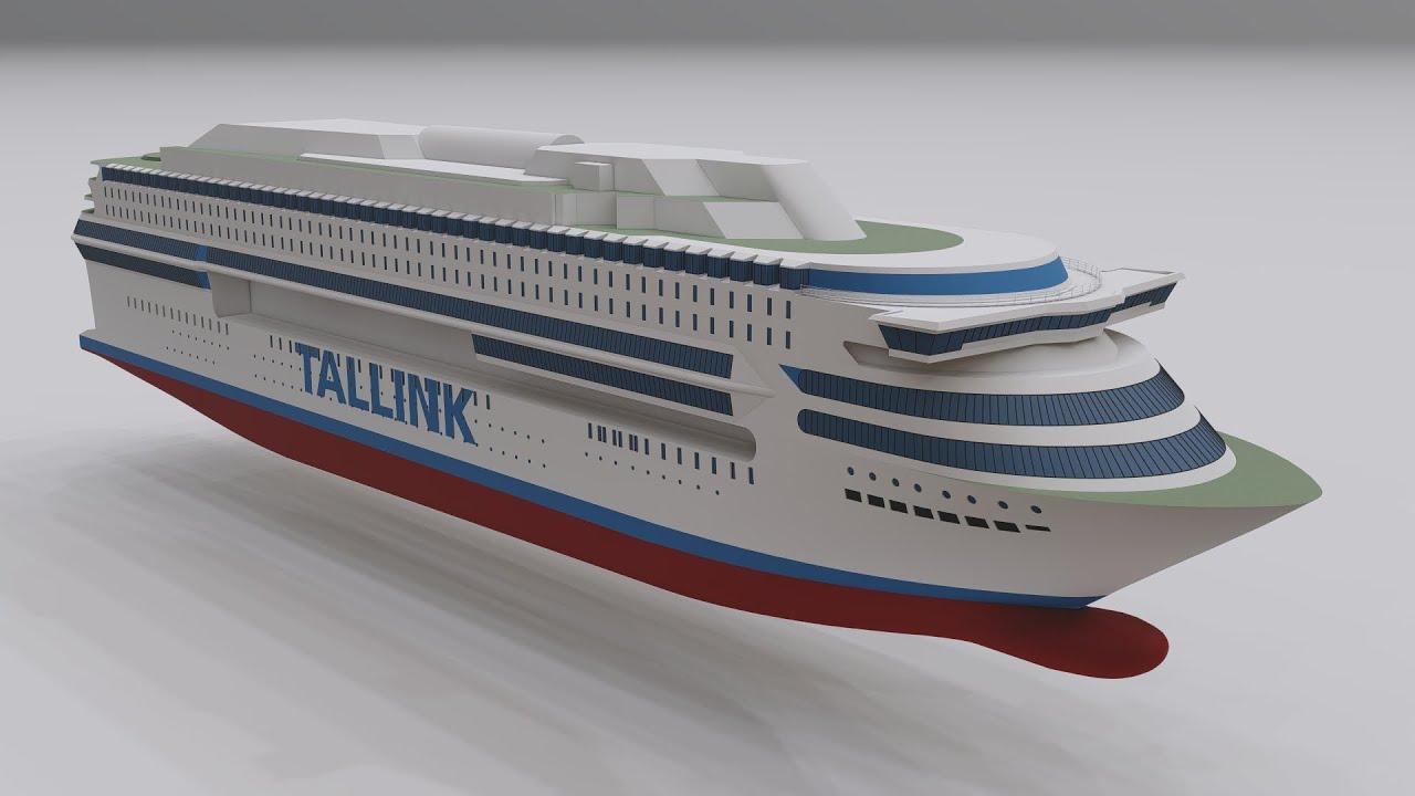 MS Silja Europa 3D Model Part1 - YouTube