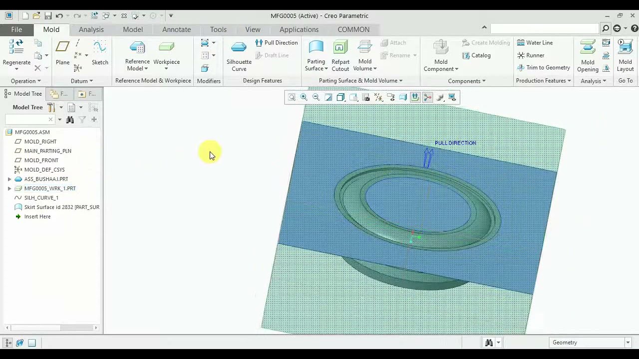 Creo Multi Parts mold - Creo Mold Design - YouTube