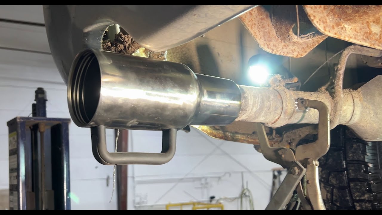 Making A Polished Exhaust Tip Out Of A Stanley Shaker Mug Cup - YouTube