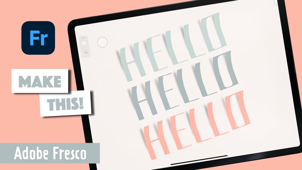 Illusion Lettering with Adobe Fresco - YouTube