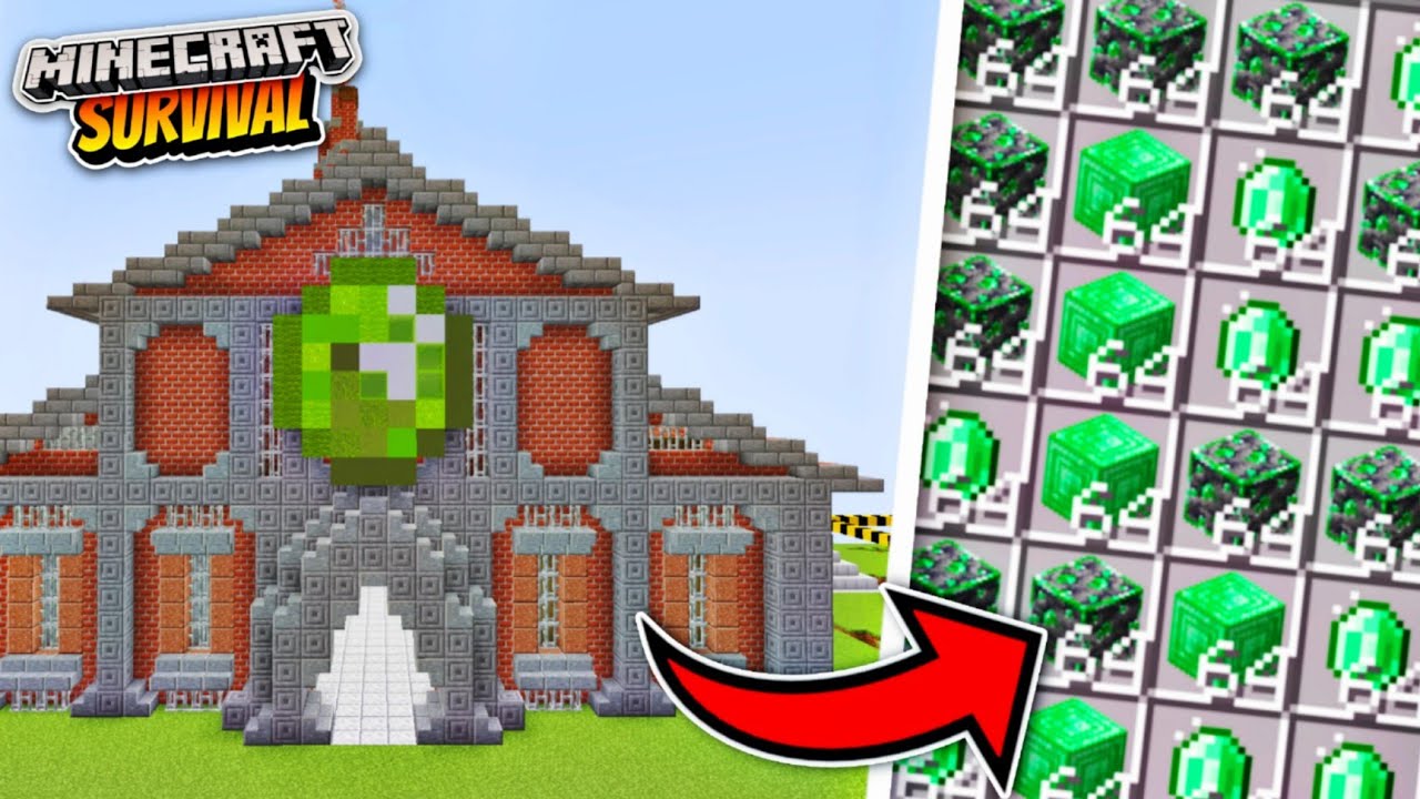 I Built Automatic EMERALD FACTORY In Minecraft Survival😰! - YouTube