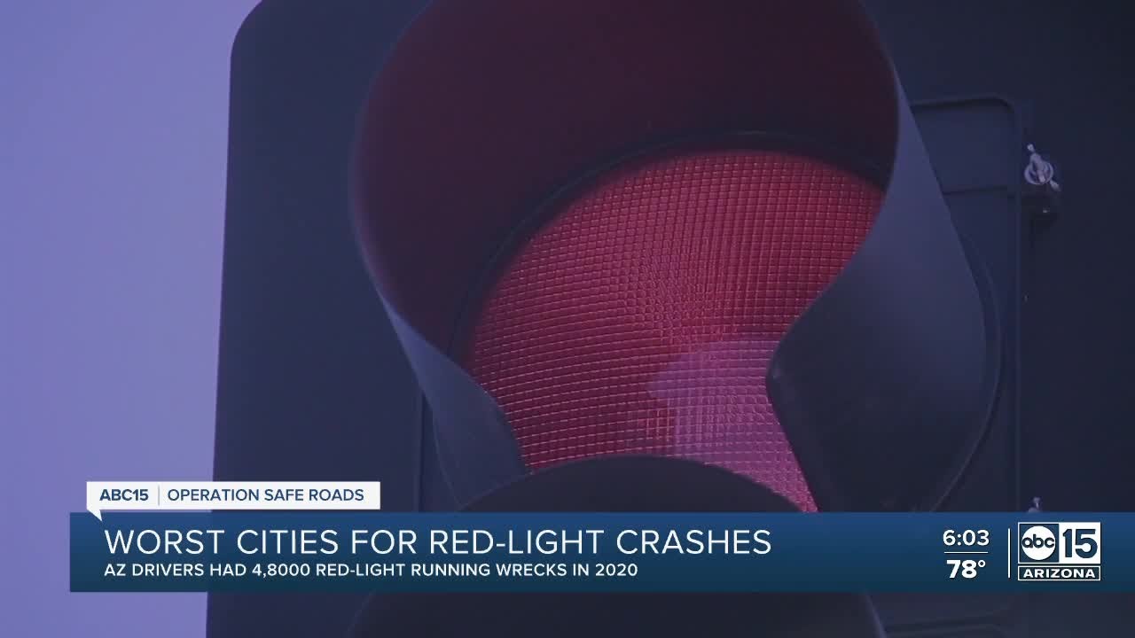 Worst Valley intersections for red light crashes - YouTube