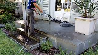 Using a Surface Cleaner to Power Wash Bluestone Steps