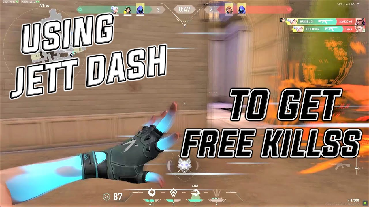 Using JETT DASH " to get free KILLS " - YouTube