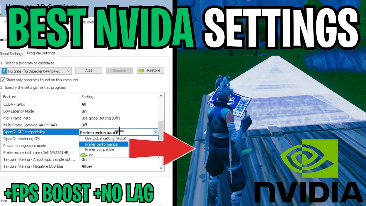 Best NVIDIA Settings for Fortnite Chapter 4 Season 4! (FPS Boost + Low ...