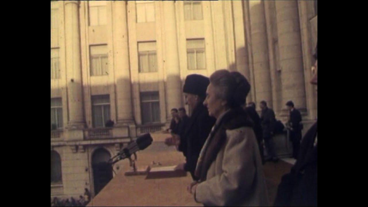 Imagini rare. Discursul lui Ceausescu din 21 decembrie 1989 si ...
