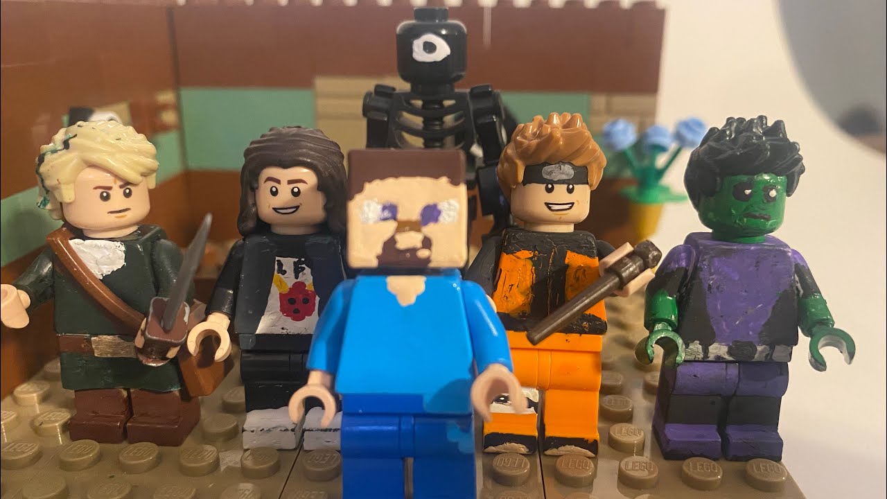 Custom Painted Minifigures and Roblox Doors Lego MOC - YouTube