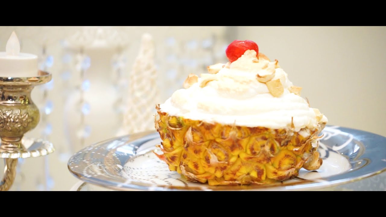 How to make Pineapple Baked Alaska - Sugar Frill Cakes By Orancy - YouTube